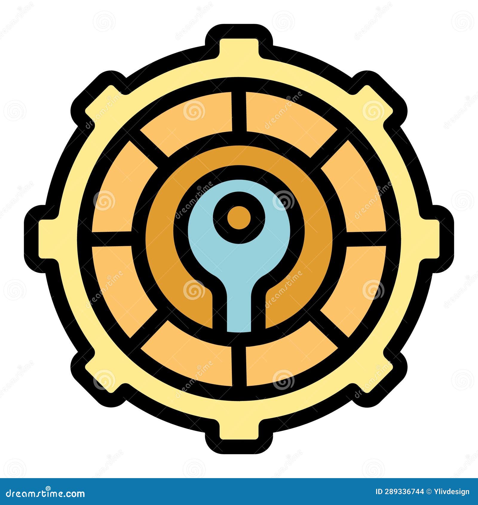 Wheel Key Point Icon Vector Flat Stock Vector - Illustration of ...