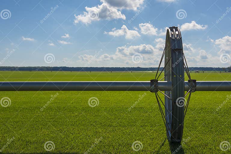 Wheel Line Irrigation System Stock Image - Image of people, equipment ...