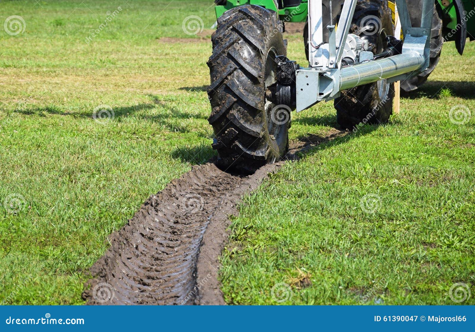 Wheel Line of the Irrigation Vehicle Stock Image - Image of container ...