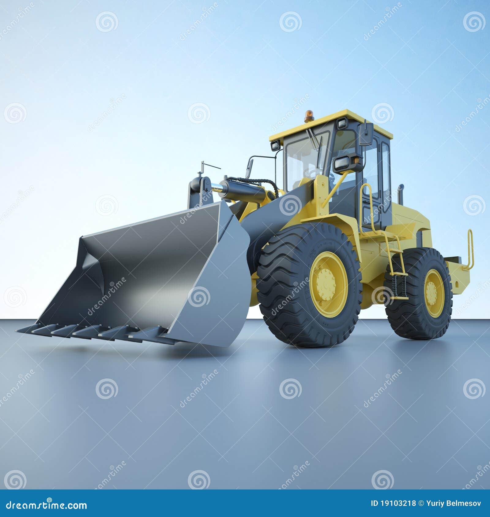 Wheel loader stock illustration. Illustration of mechanism - 19103218