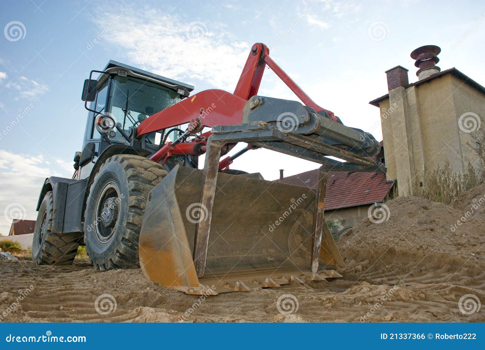 Wheel loader stock photo. Image of machine, business - 21337366