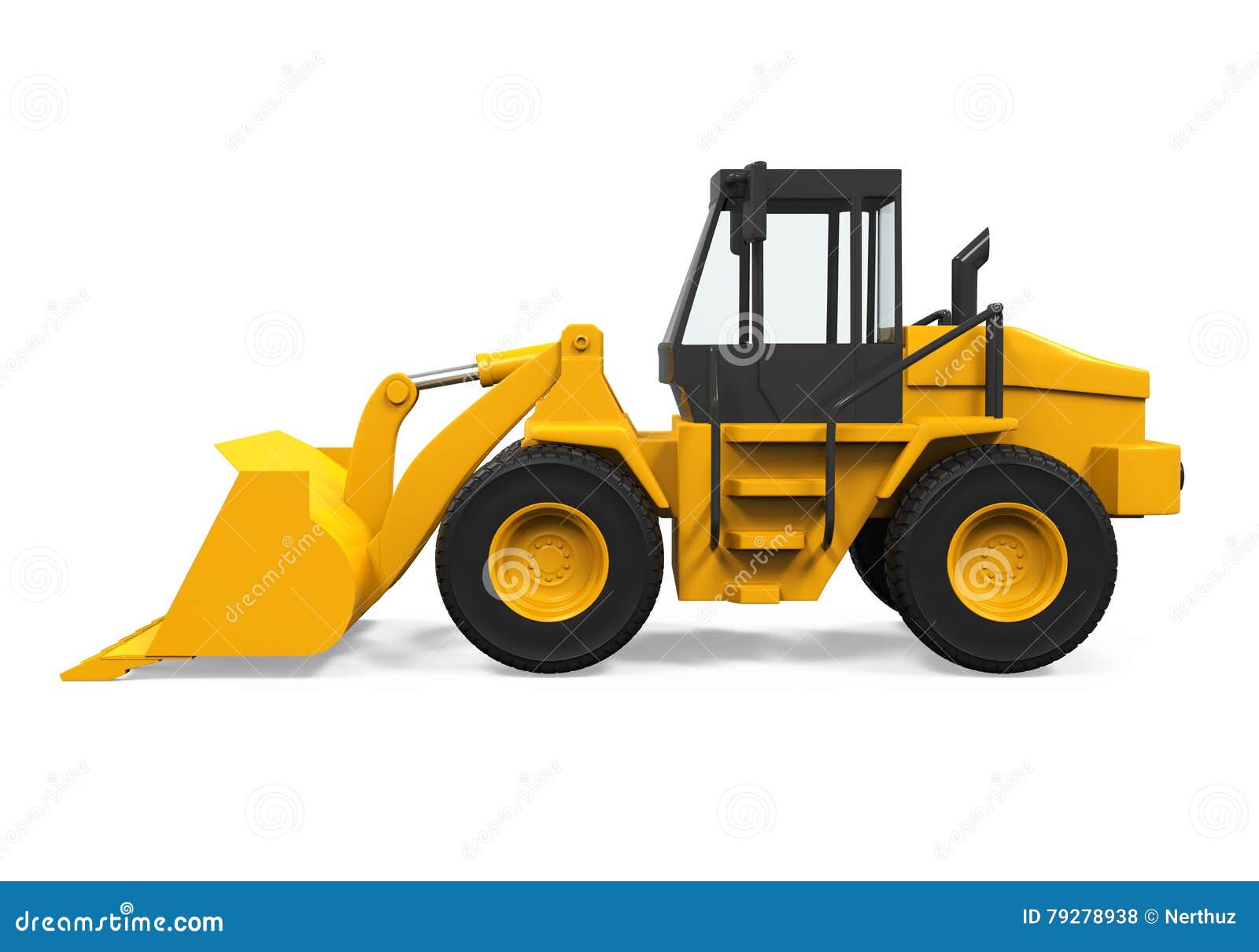Wheel Loader For Earthwork Operations Cartoon Vector | CartoonDealer ...