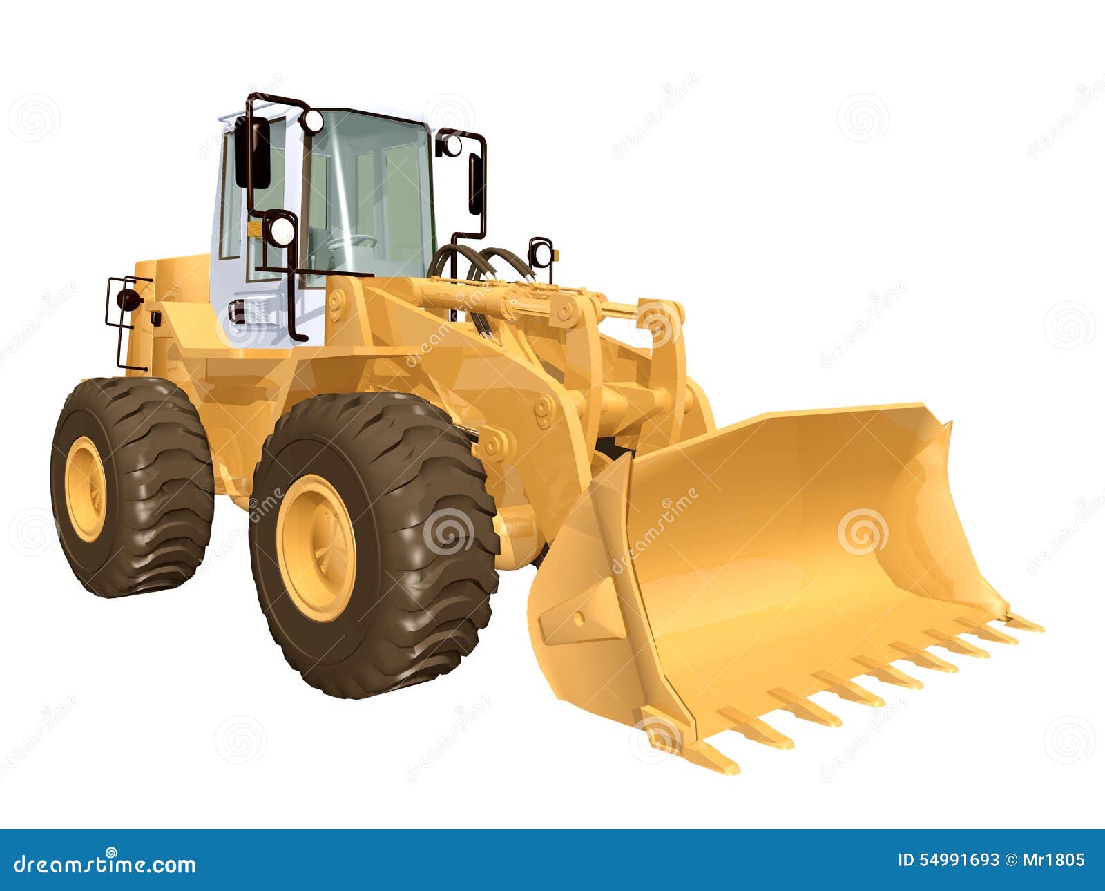Wheel loader stock illustration. Illustration of industry - 54991693