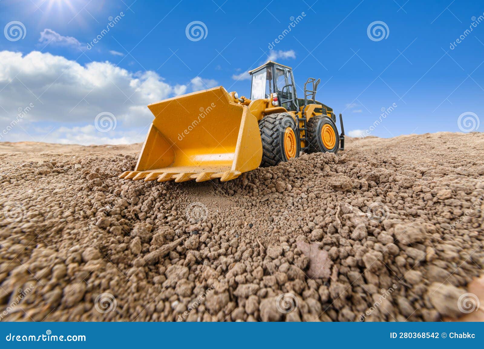 Wheel Loader are Digging the Soil in the Construction Site Stock Photo ...