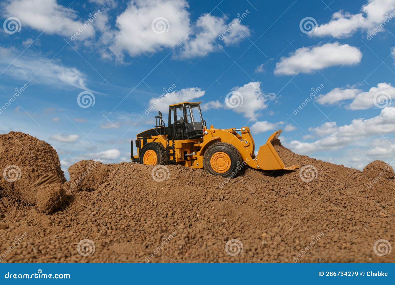 Wheel Loader are Digging the Soil in the Construction Site Stock Image ...