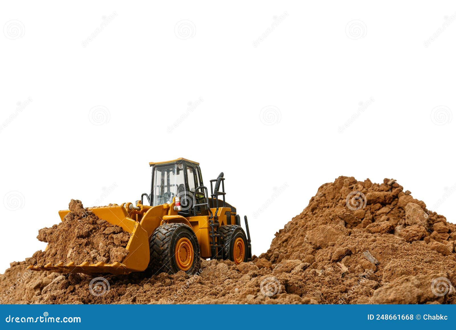 Wheel Loader are Digging the Soil . Stock Photo - Image of machine ...