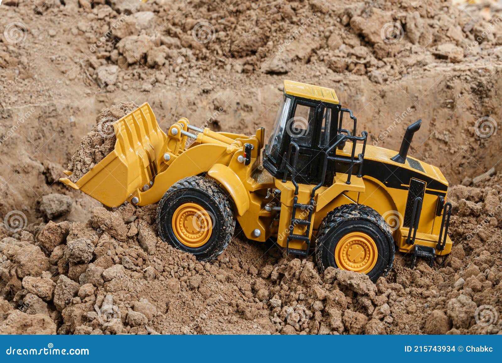 Wheel loader stock photo. Image of grader, excavate - 215743934