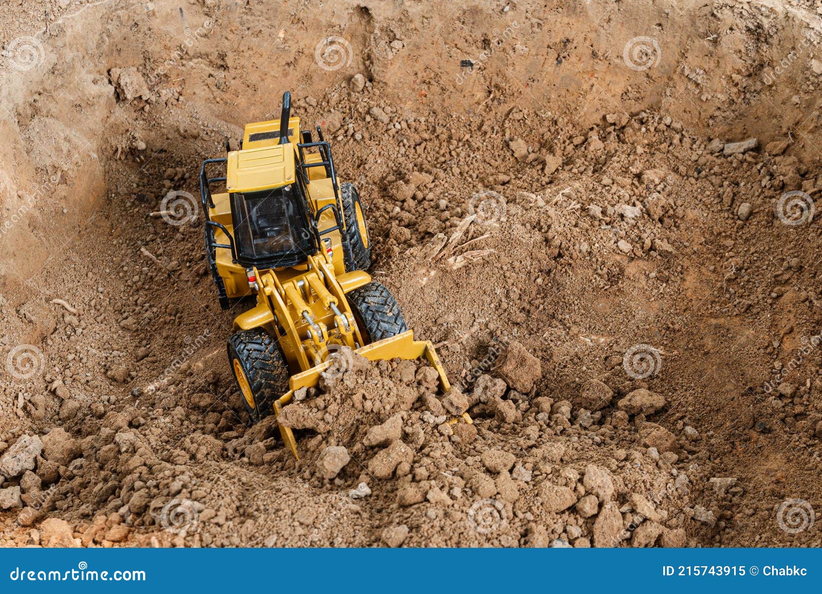 Wheel loader . stock image. Image of machine, bucket - 215743915