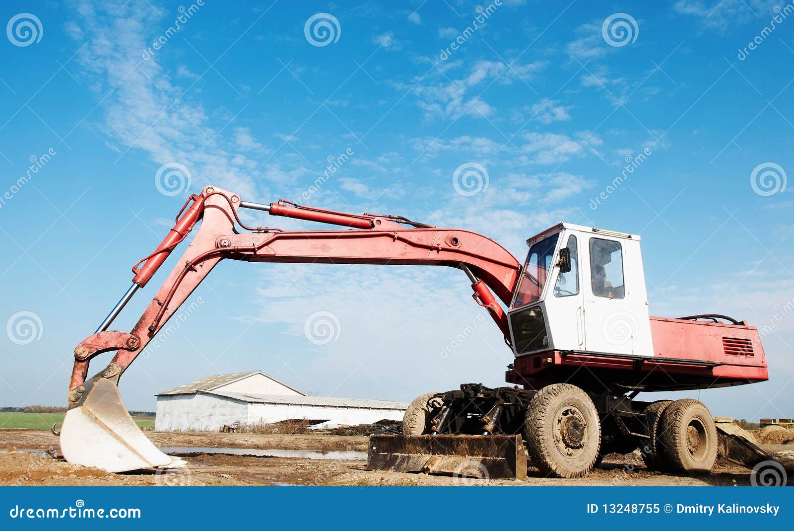 Wheel loader excavator stock image. Image of working - 13248755