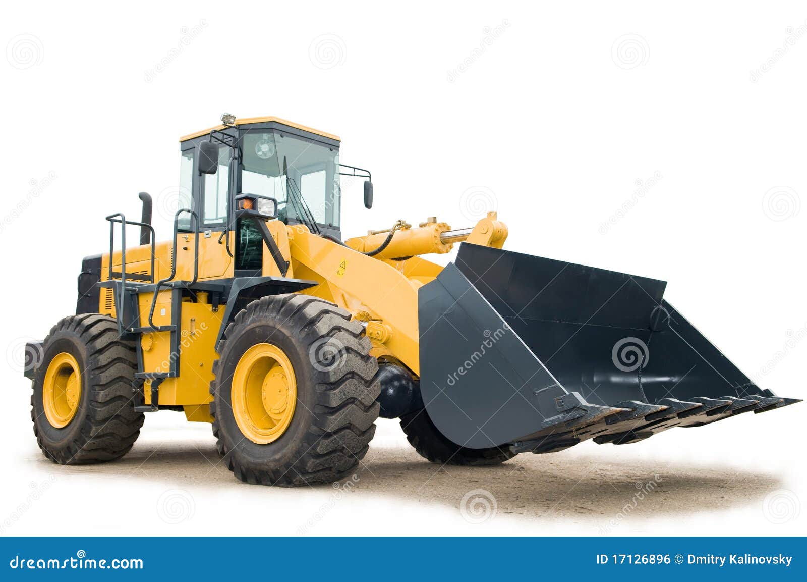 Wheel Loader Excavator Isolated Stock Photo - Image of quarry, site ...