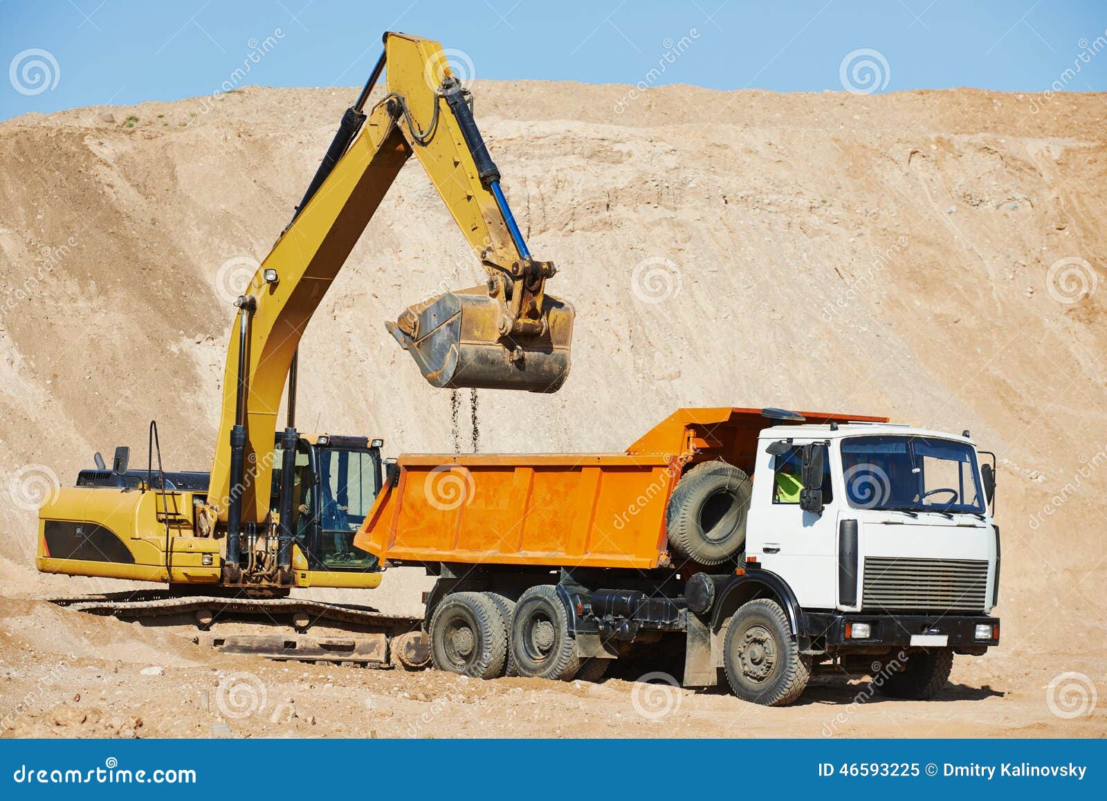 Wheel Loader Excavator and Tipper Dumper Stock Image - Image of ... Wheel Loader Excavator and Tipper Dumper Stock Image - Image of ...