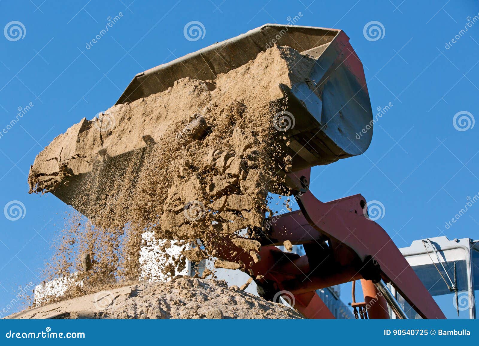 Excavator Unloading Sand Stock Image | CartoonDealer.com #29640475