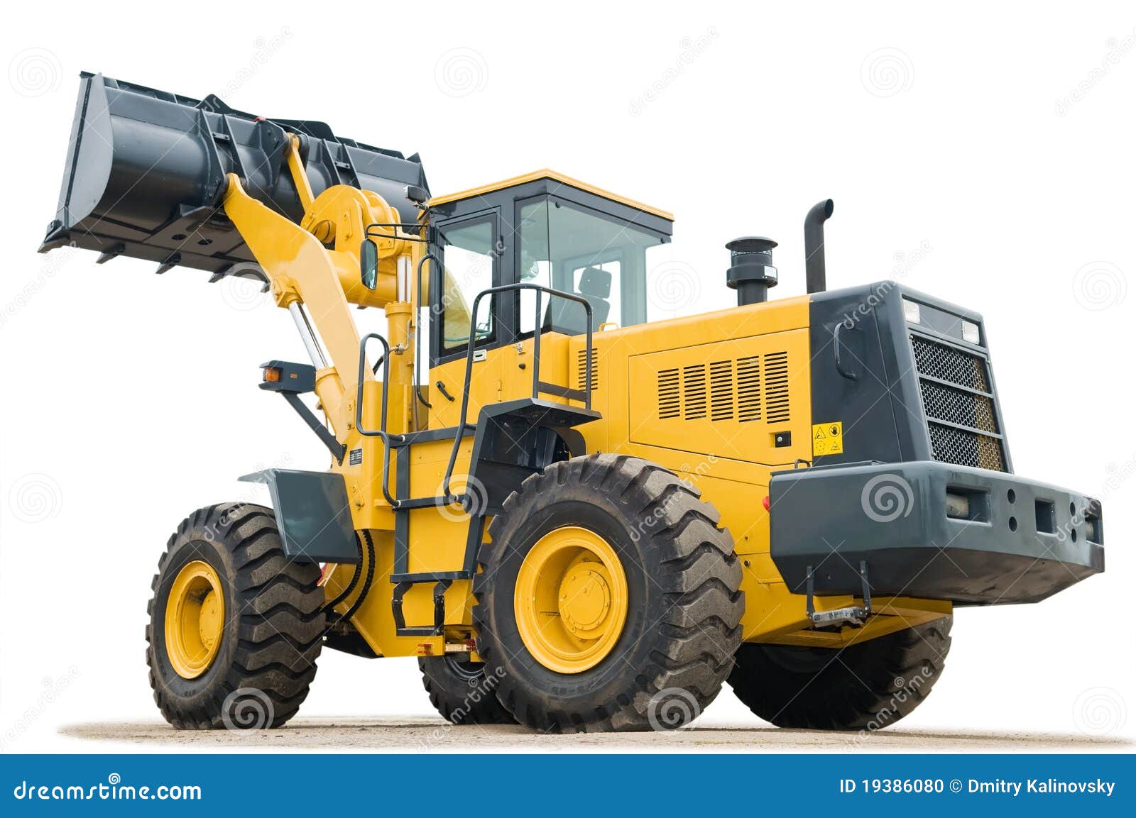 Excavator On A White Uniform Background. Backhoe Loader. 3d ...