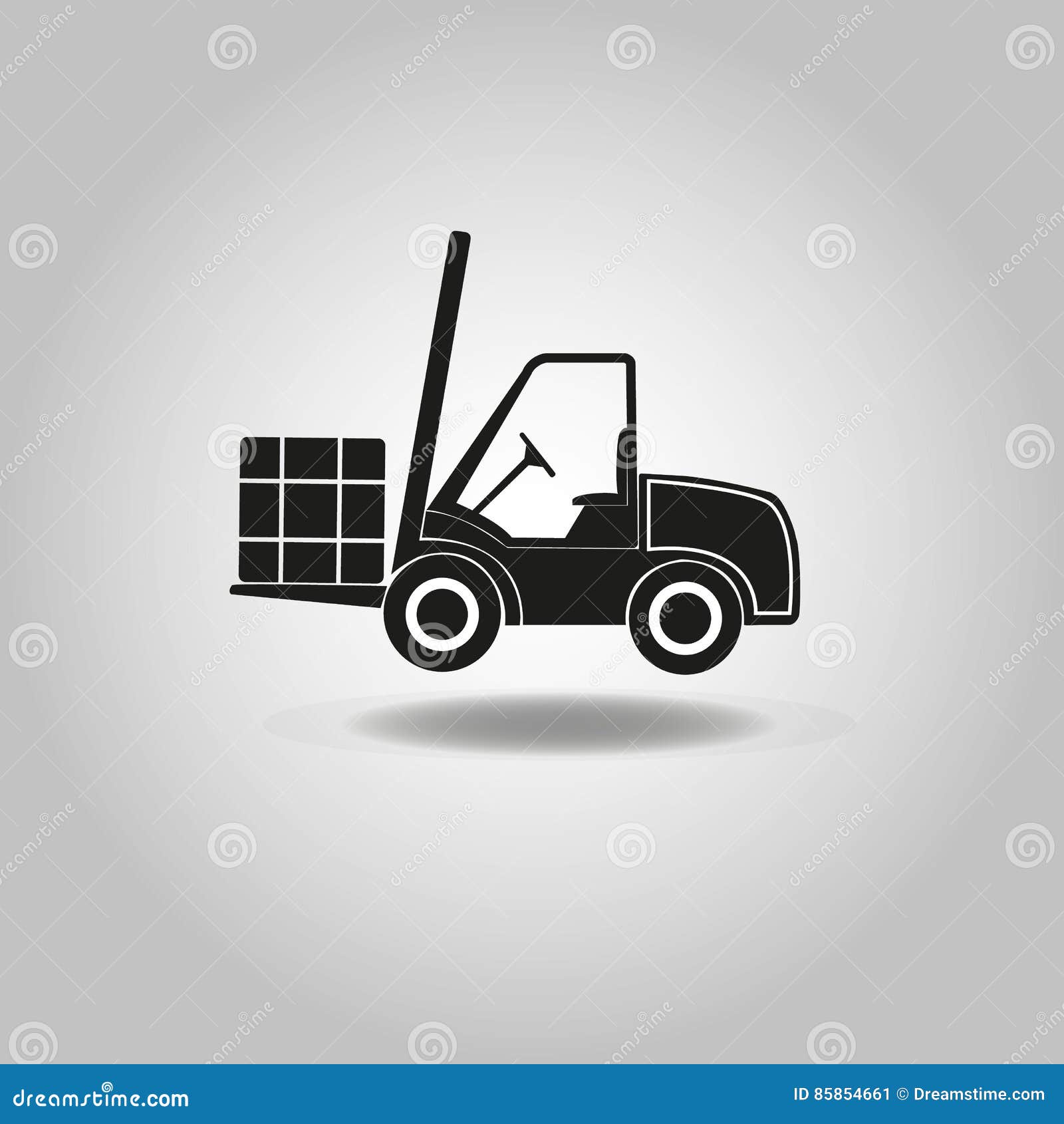 Wheel loader icon stock illustration. Illustration of machine - 85854661