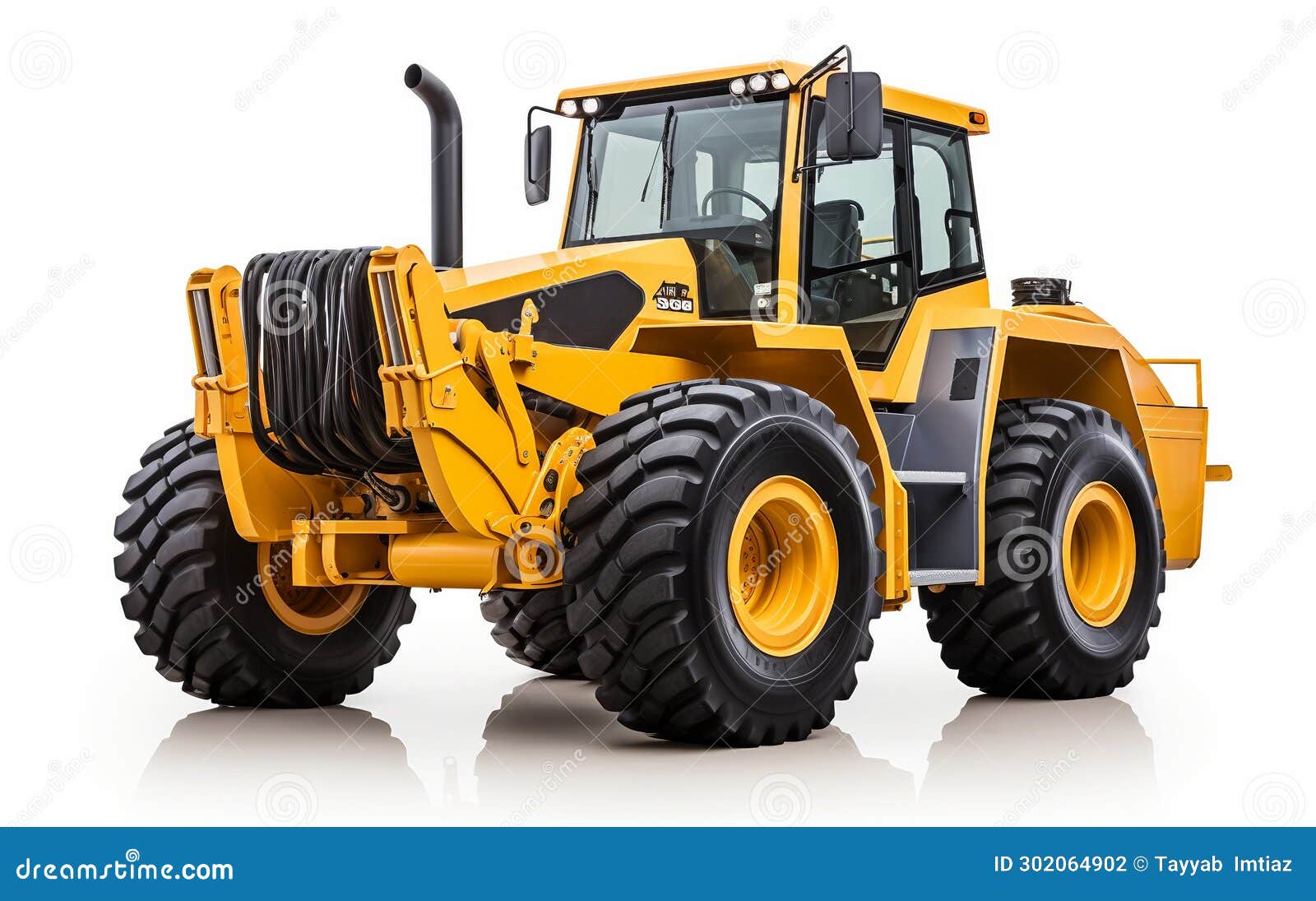 Wheel Loader Isolated on Transparent Background. Stock Illustration ...