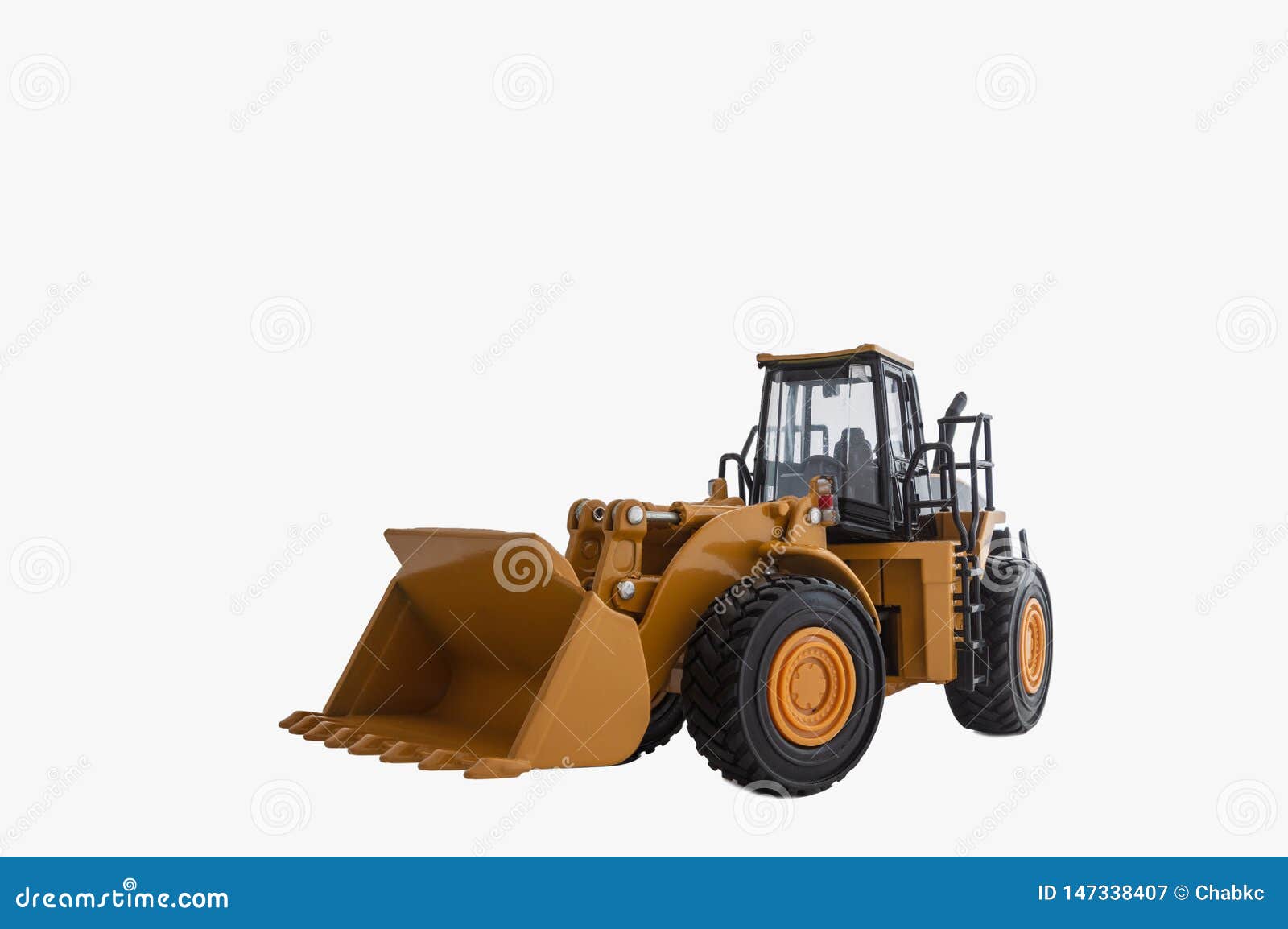 Yellow wheel loader model stock image. Image of equipment - 147338407