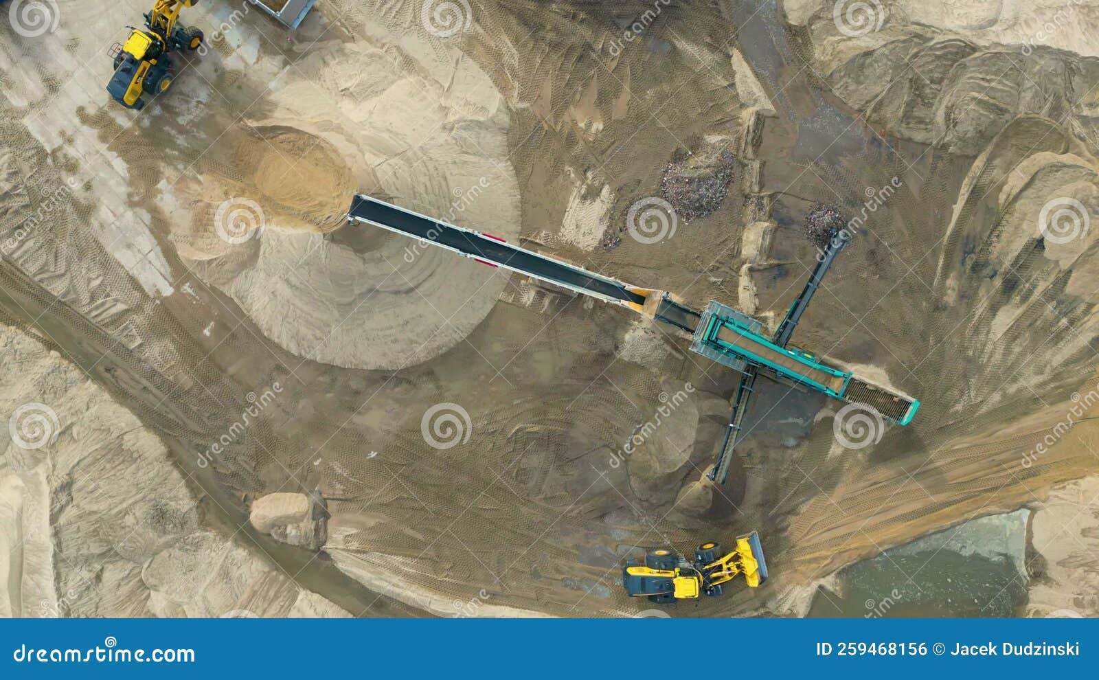 Wheel Loader Load Sand in Dump Truck in Open Pit. Heavy Machinery on ...