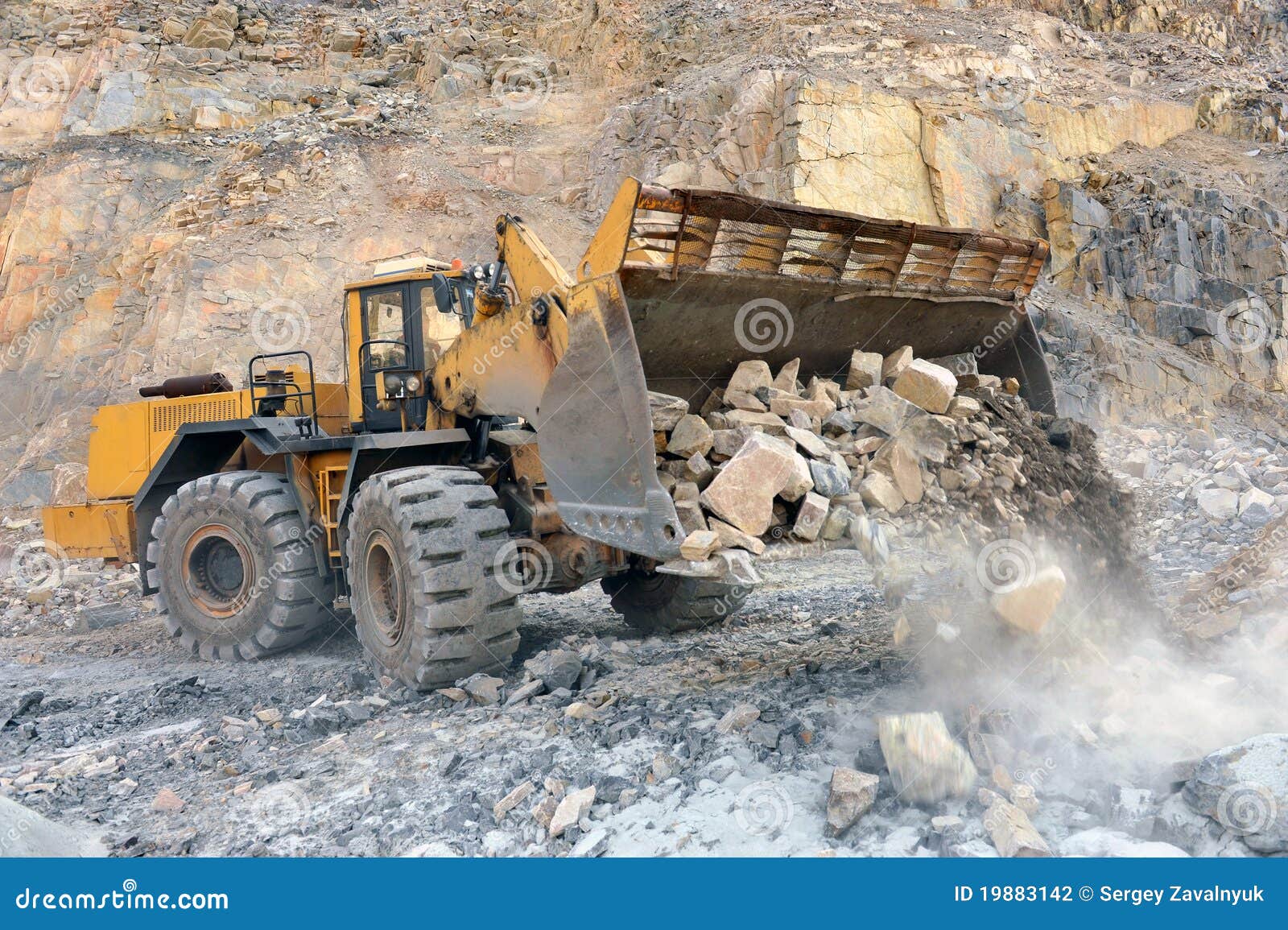 Wheel Loader Transporting Municipal Waste To The Waste Treatment Plant ...