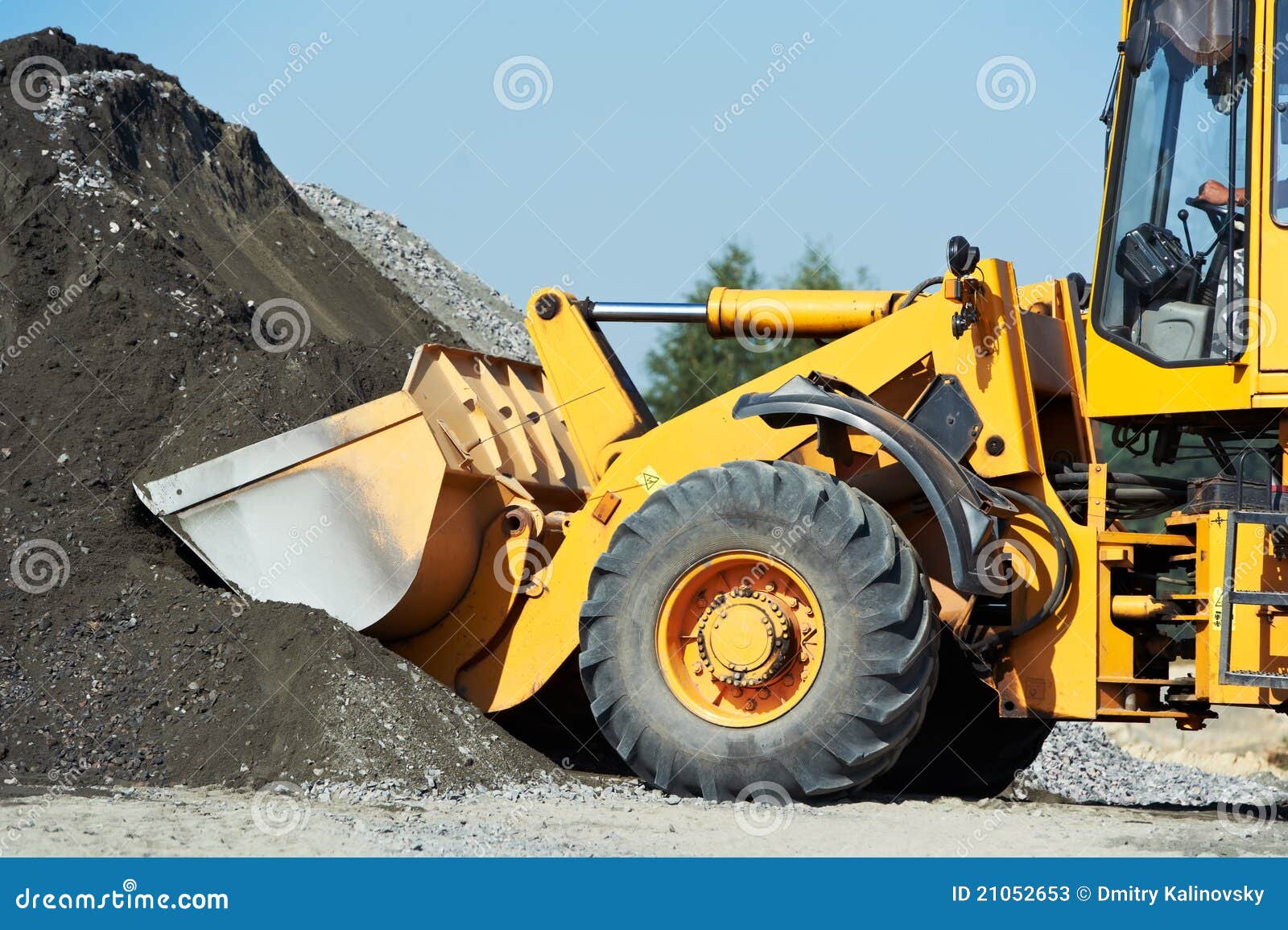Wheel Loader Transporting Municipal Waste To The Waste Treatment Plant ...