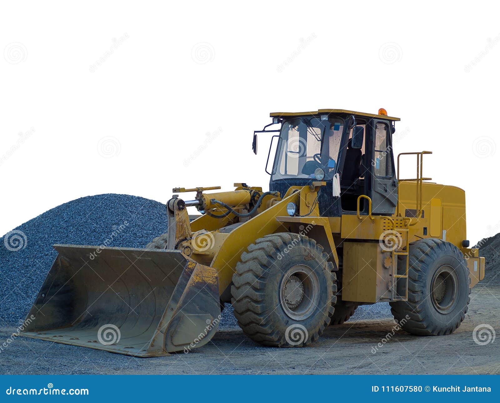 Wheel Loader Machine Unloading Sand. Stock Photo - Image of earth ...
