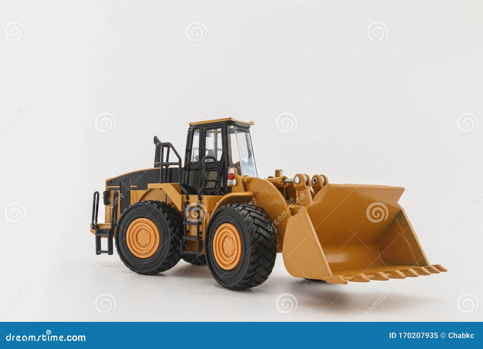 Wheel loader model stock image. Image of isolated, background - 170207935