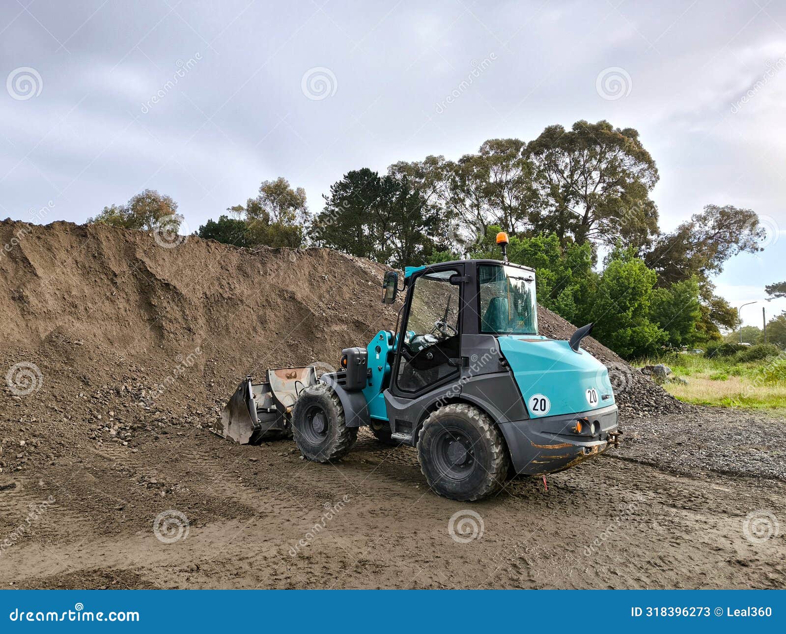 Wheel Loader on Standby: Ready for Landfill Work Stock Image - Image of ...