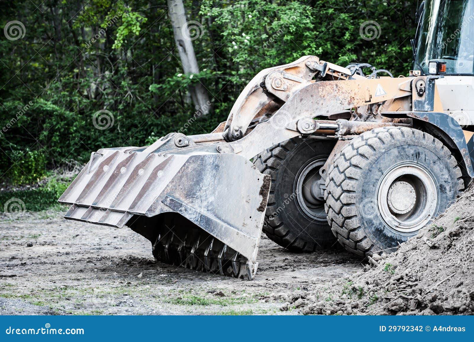 Wheel Loader Stands at Building Site Stock Photo - Image of activity ...