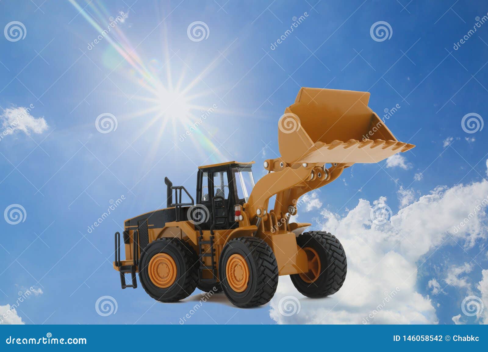 Wheel Loaders On A Sunlight Background Stock Photography ...
