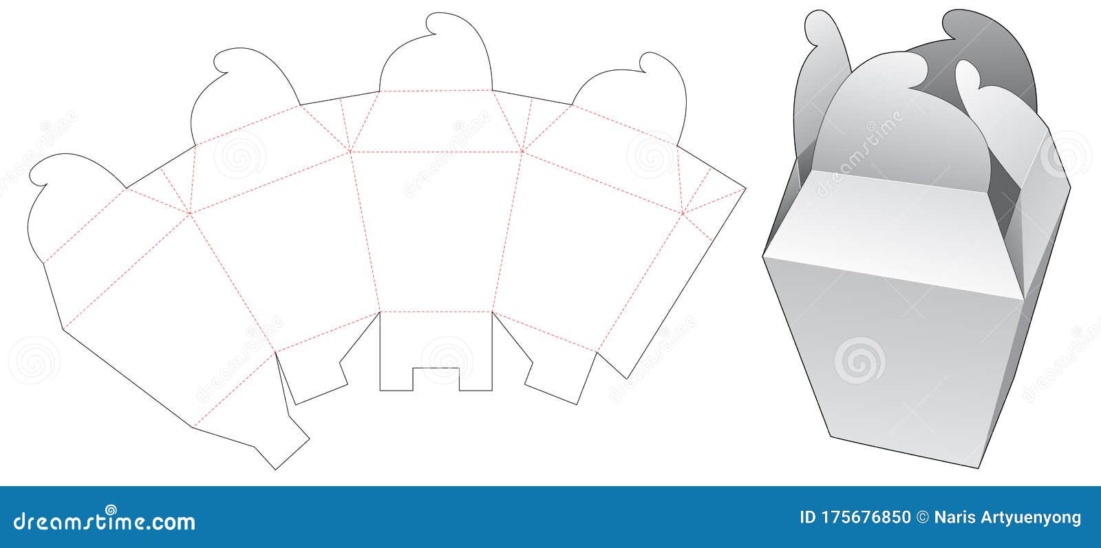 Wheel Lock Packaging Box Die Cut Template Stock Vector - Illustration ...