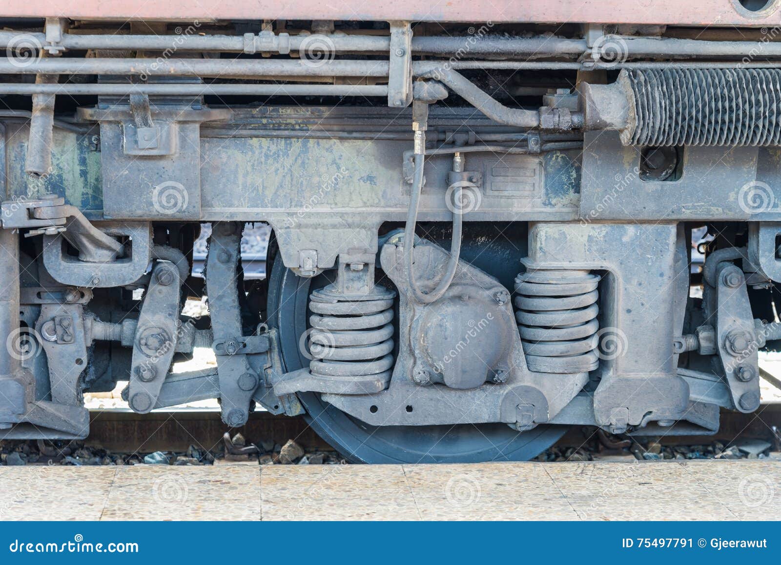 Wheel of Locomotive Train in High Contrast and Selective Focus Stock ...
