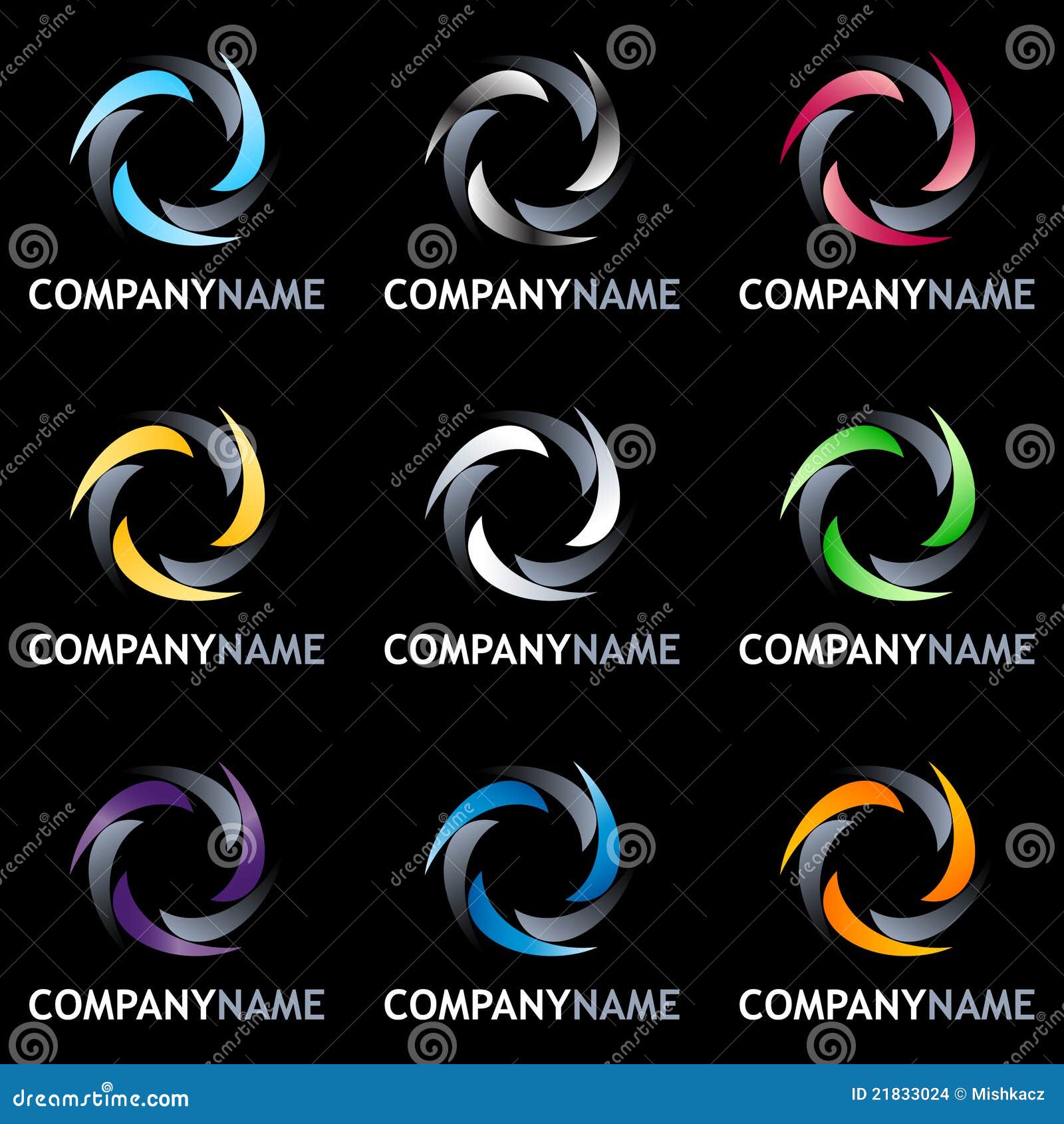 Wheel logo design set stock vector. Illustration of design - 21833024