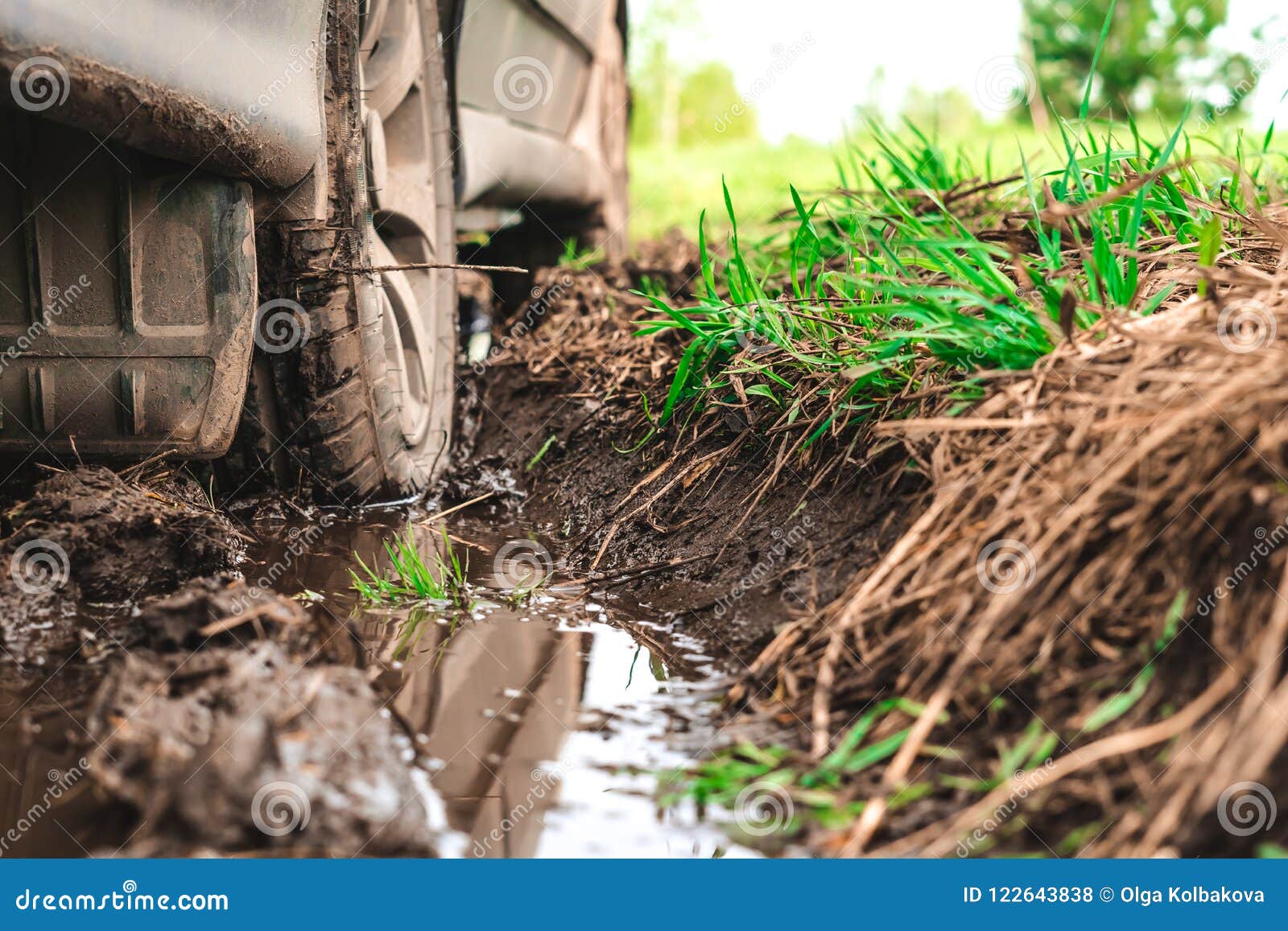 Wheel machine in the mud stock photo. Image of rally - 122643838