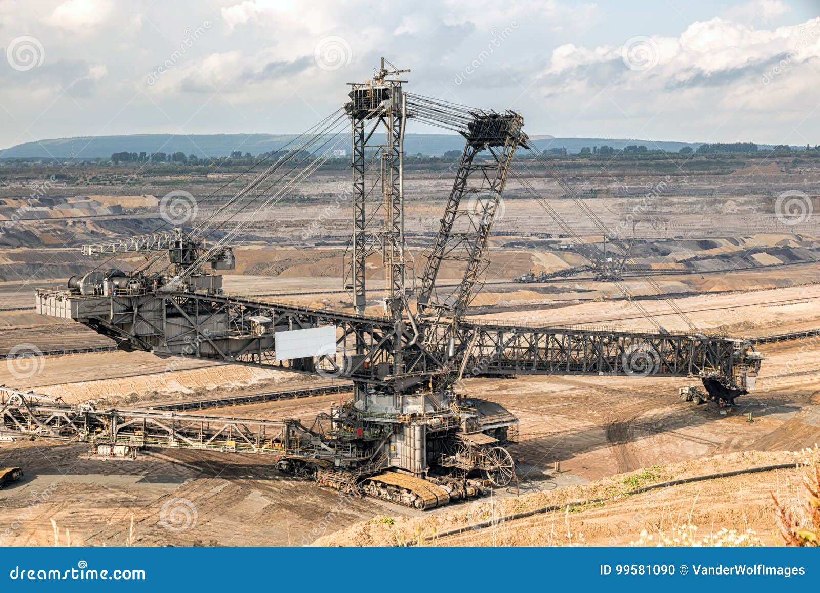 Wheel Mining Excavator Open Pit Mine Stock Photo - Image of fossil ...
