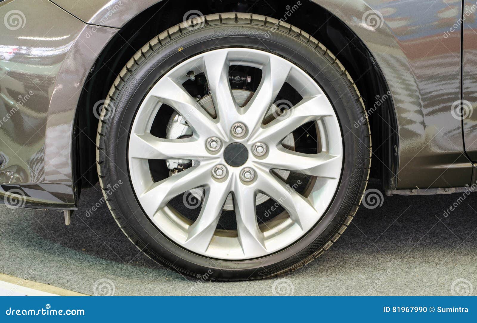The Wheel of a Modern Sports Car Stock Photo - Image of contemporary ...