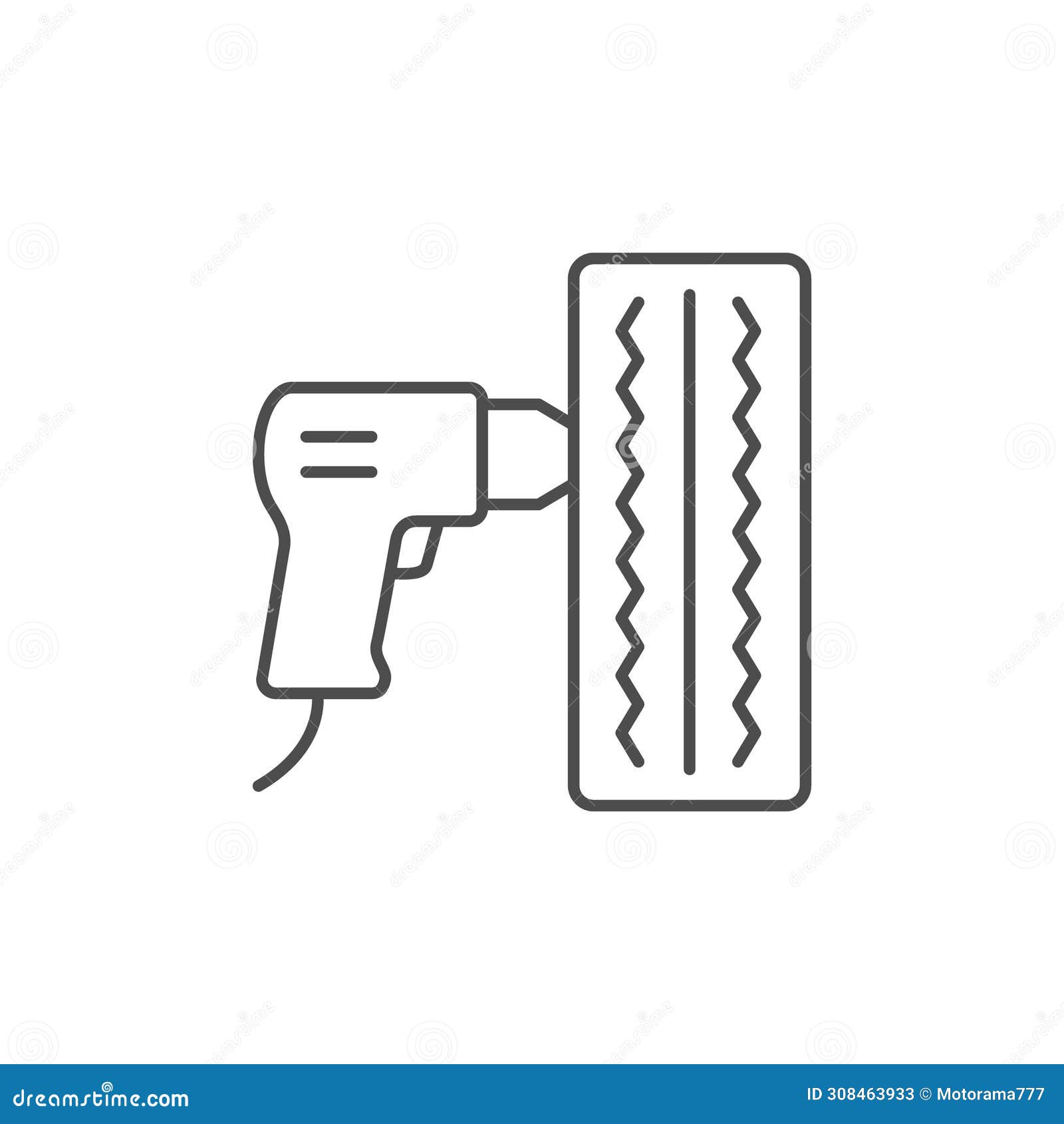 Wheel Nut Tightening Line Icon Stock Illustration - Illustration of ...