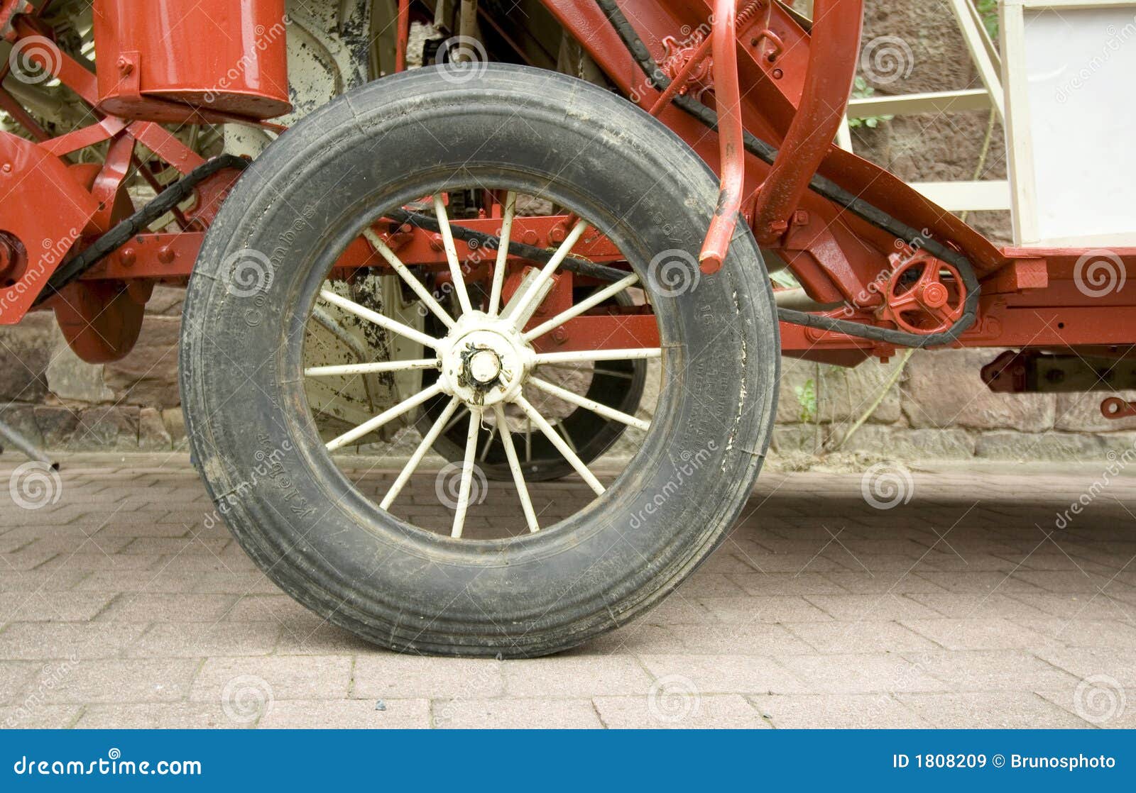 A Wheel from an Old Automobile Stock Image - Image of detail, pneumatic ...