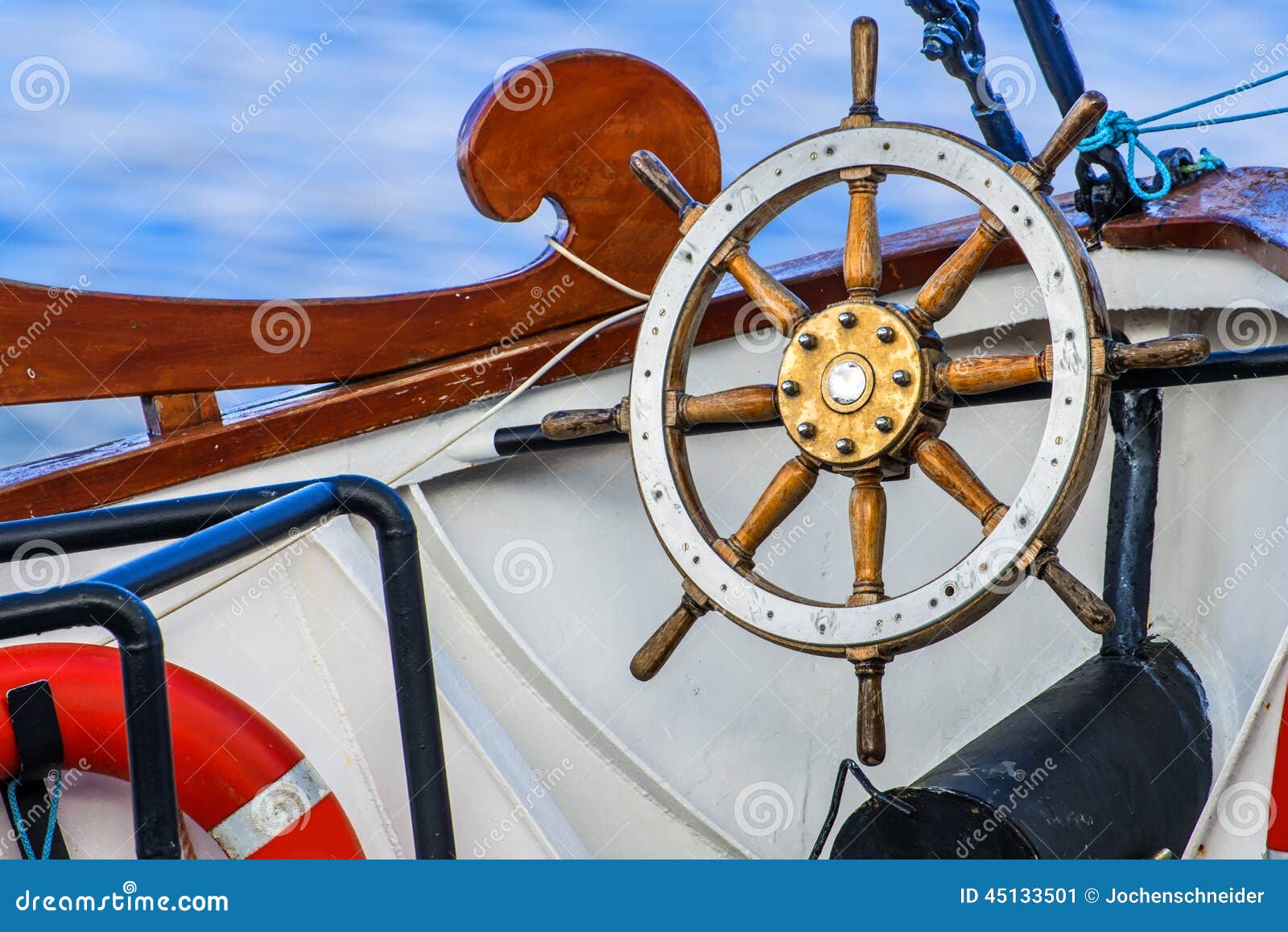 Wheel of an Old Sailing Ship Stock Image - Image of maritime ...