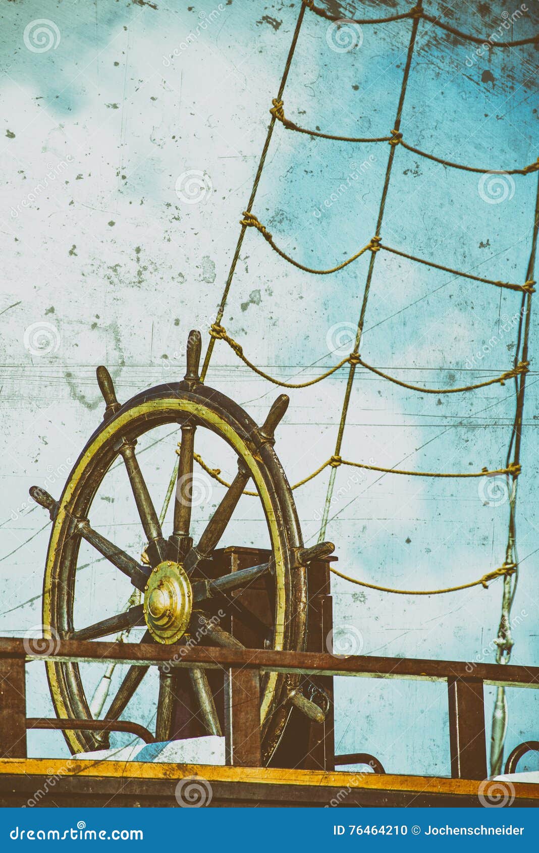 Wheel of an Old Sailing Ship Stock Photo - Image of historic, sail ...