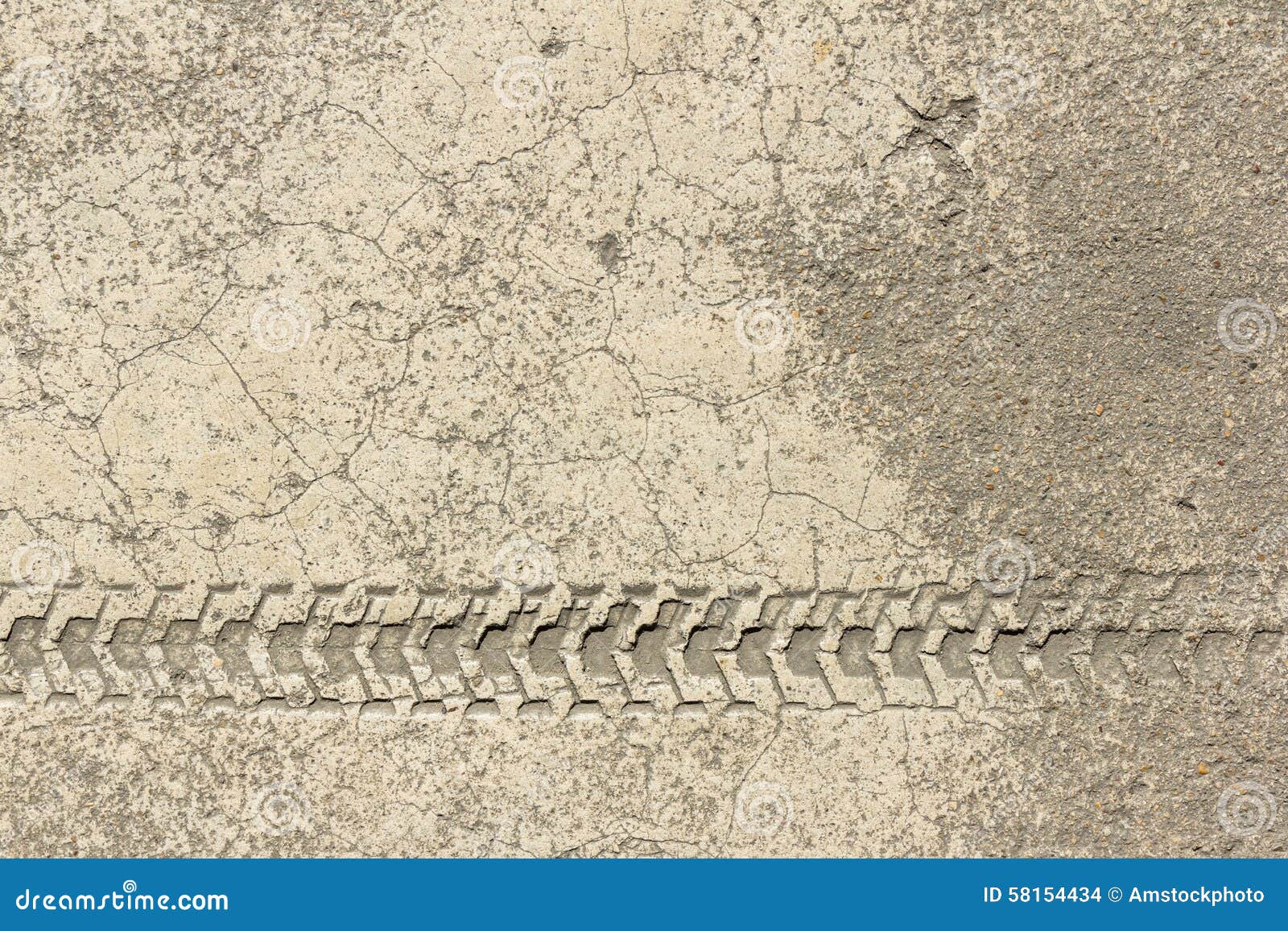 Wheel Print of Bicycle on Cement Texture Stock Photo - Image of ...