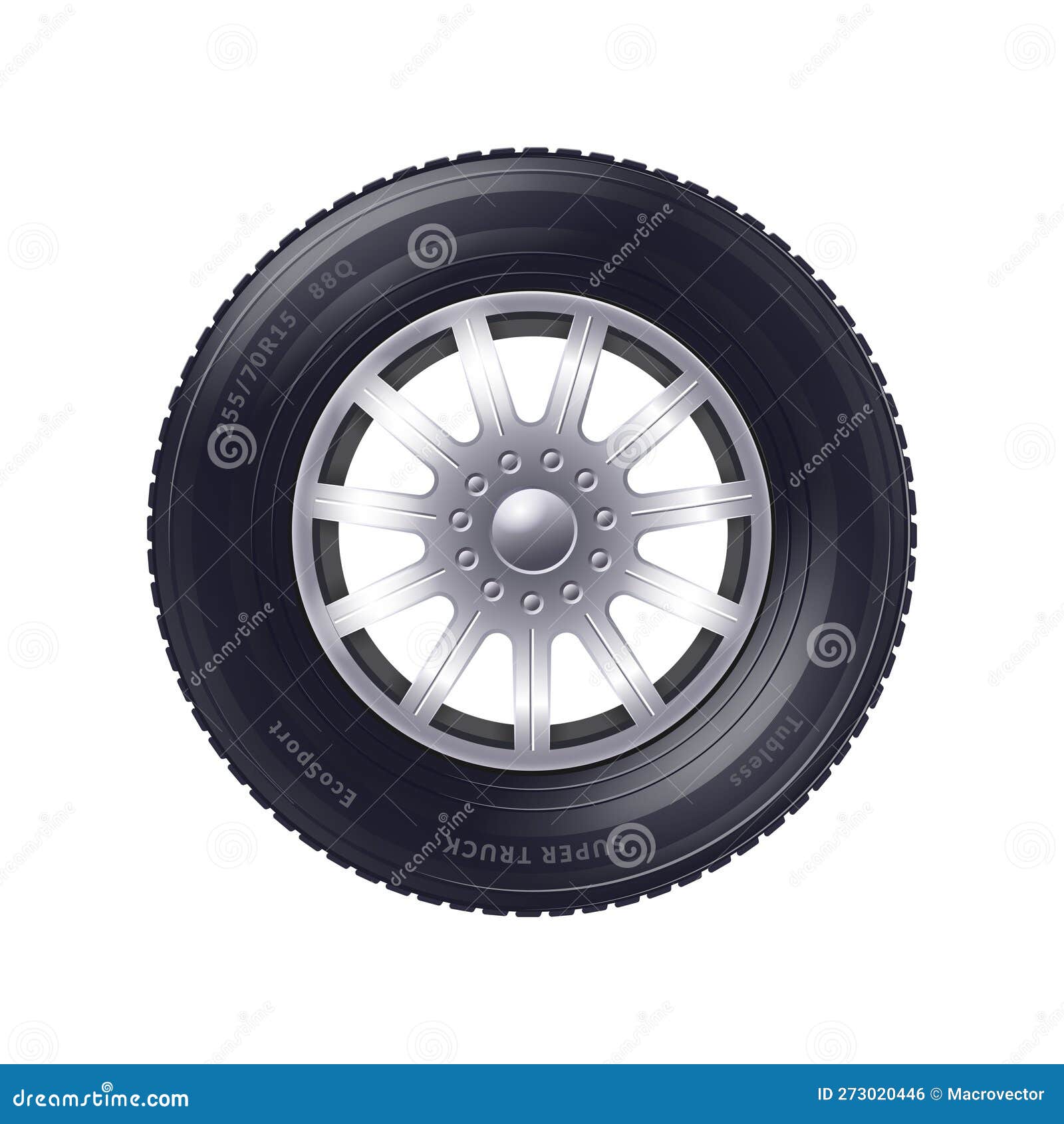 Wheel Realistic Illustration Stock Vector - Illustration of mechanic ...