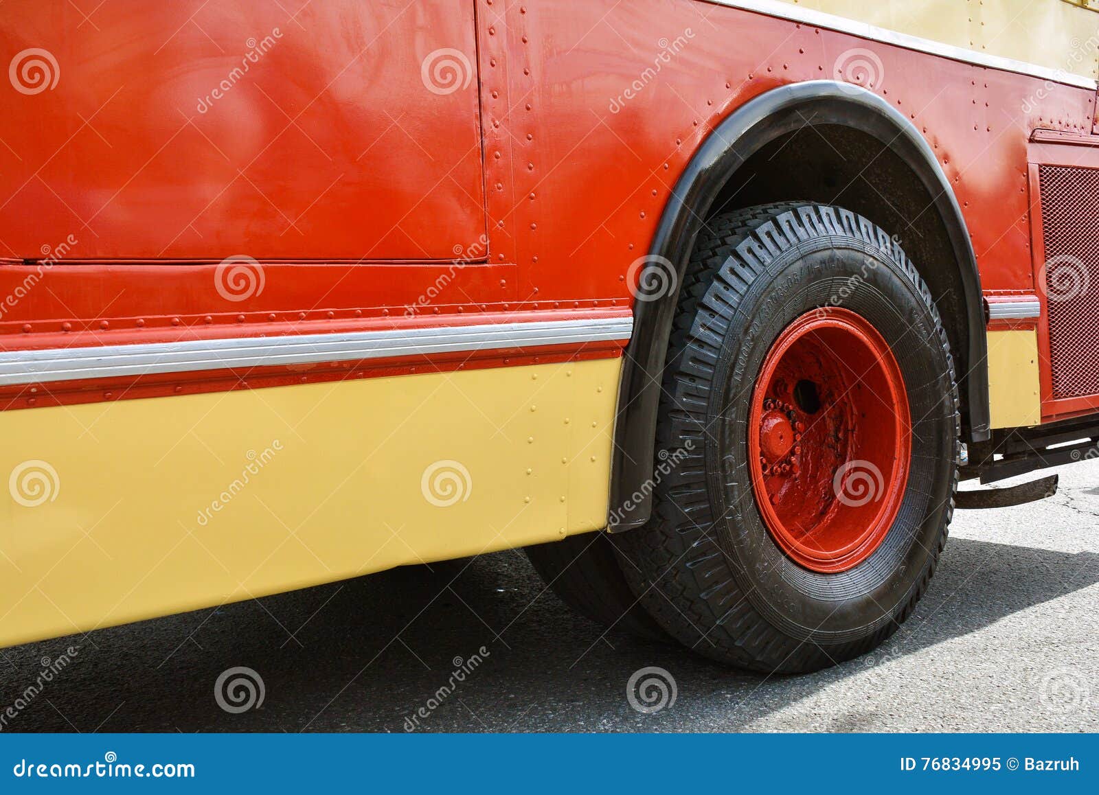 Wheel of retro bus stock image. Image of retro, transport - 76834995