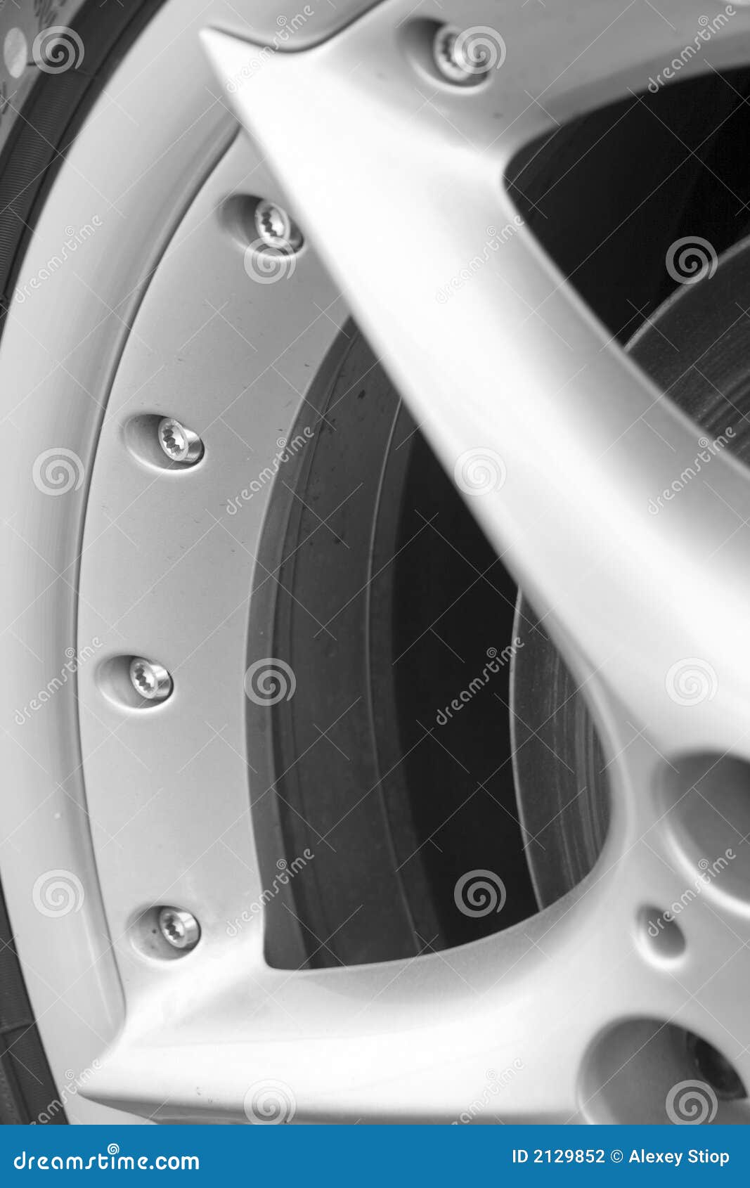 Wheel rim section stock photo. Image of polished, bolts - 2129852