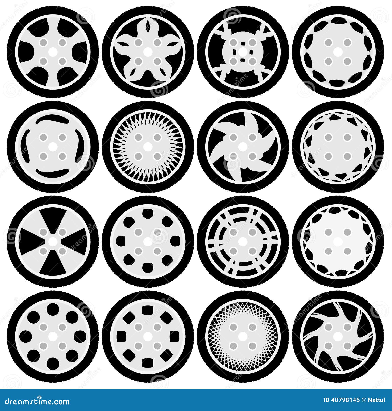 Wheel rims stock illustration. Illustration of tyre, cctv - 40798145