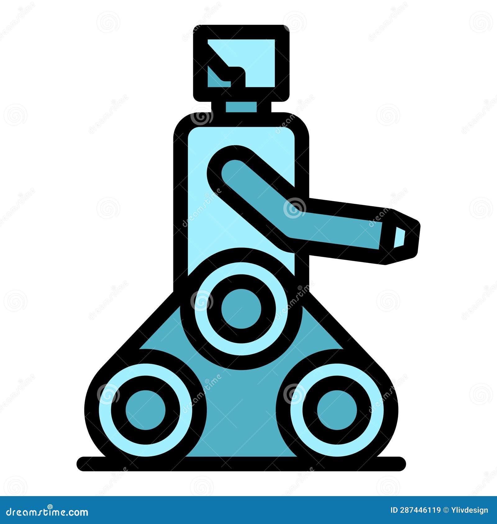 Wheel Robot Icon Vector Flat Stock Illustration - Illustration of smart ...