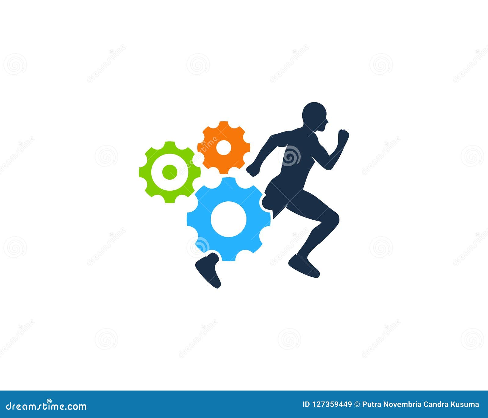 Wheel Run Logo Icon Design stock vector. Illustration of identity ...