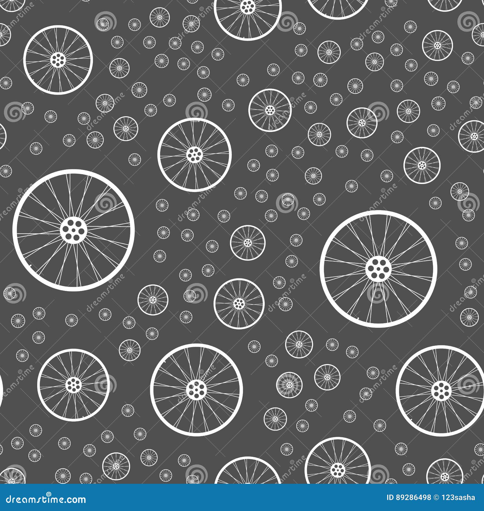 Wheel seamless pattern stock vector. Illustration of background - 89286498