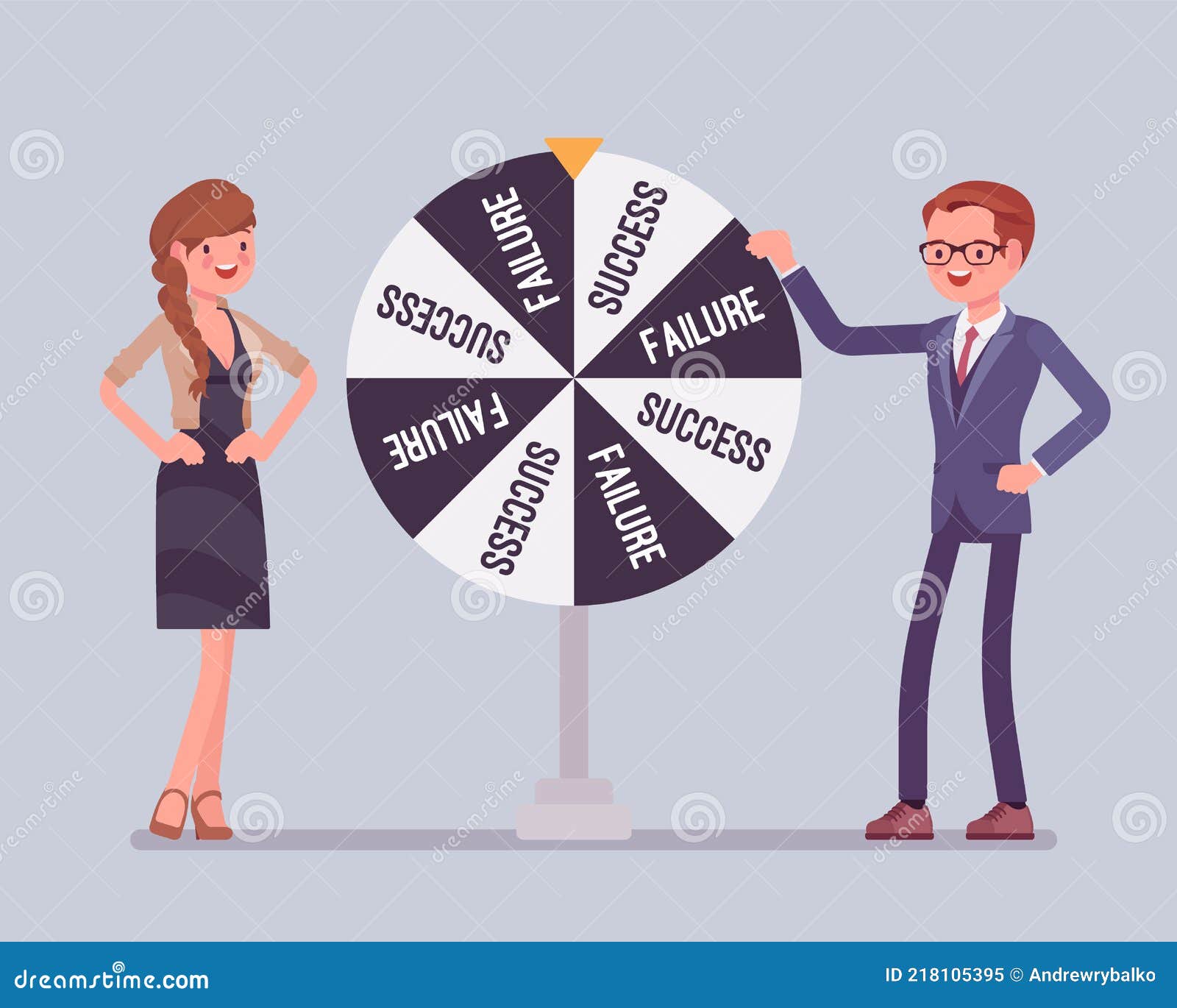 Wheel Selecting Random Changes of Failure or Success Stock Vector ...