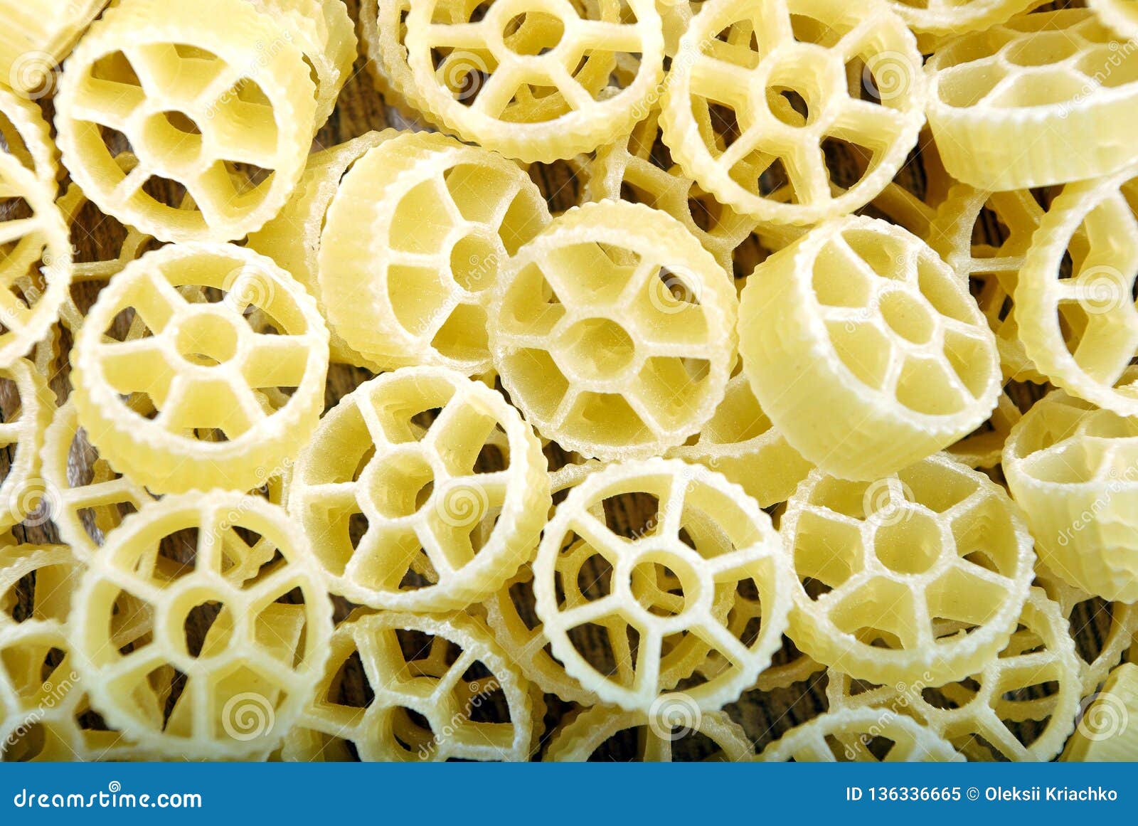 Wheel Shape Pasta Texture Background. Royalty-Free Stock Photo ...