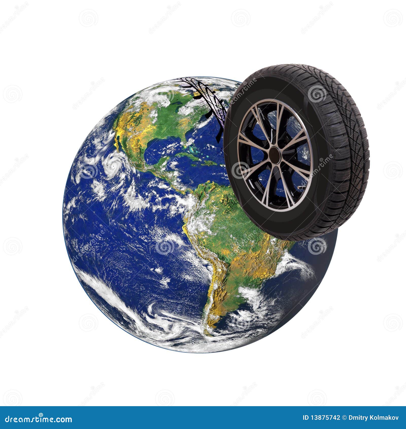Wheel sliding on globe stock photo. Image of space, danger - 13875742