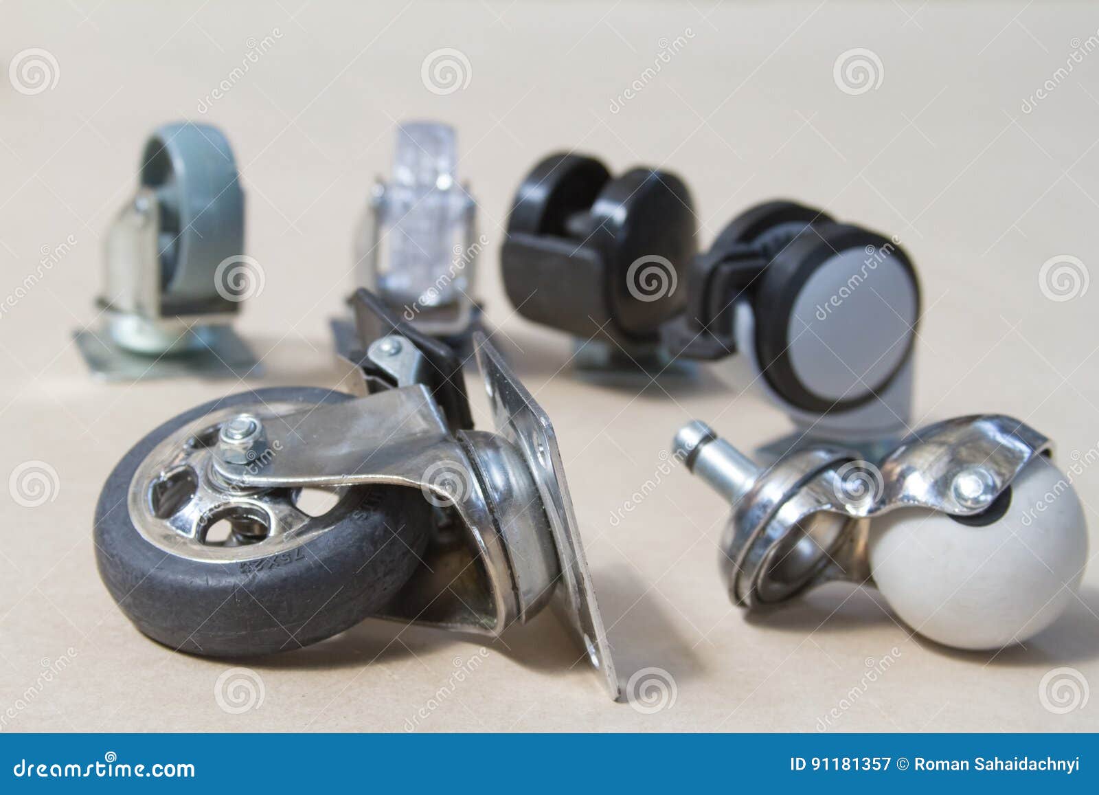 Wheel for Sofa and Tables. Roller for Furniture Stock Image - Image of ...